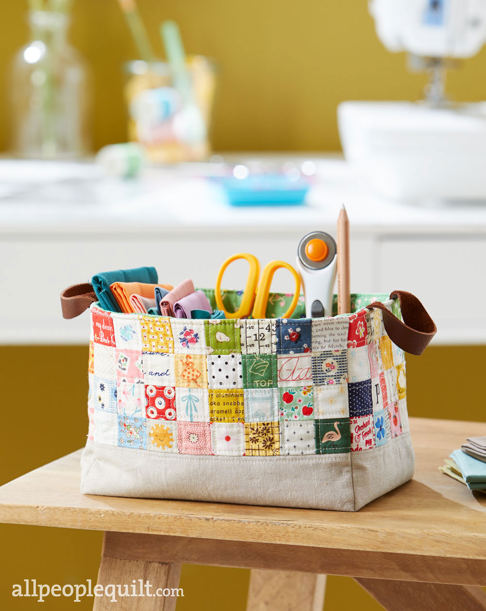 Fabric Mutt: Stash & Carry Basket in Quilts & More Magazine