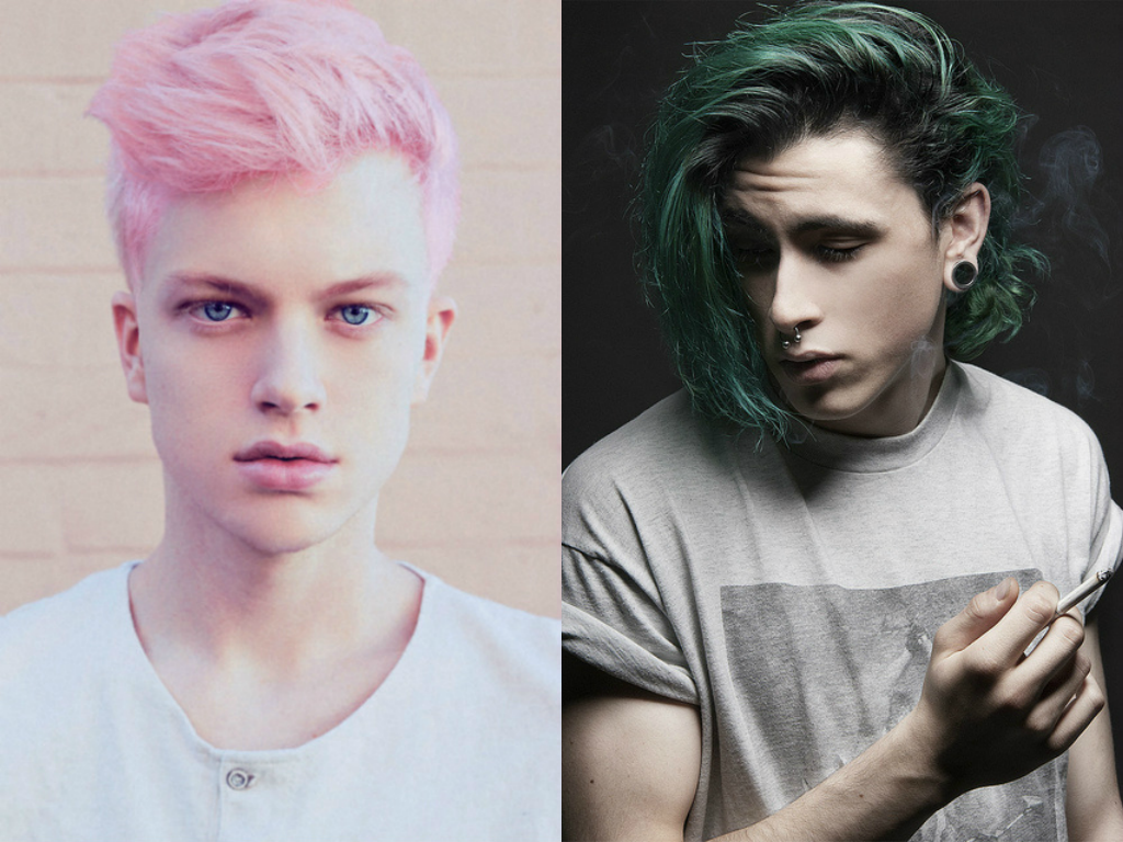 Segredo Rosa: MENINOS COM CABELOS COLORIDOS