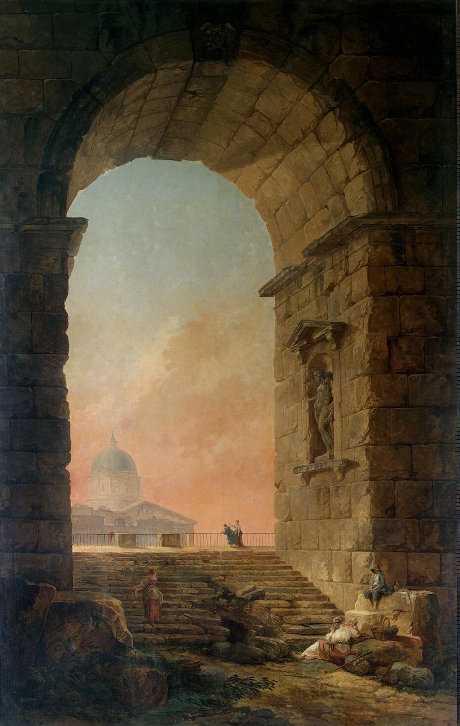 Landscape with an Arch and The Dome of St Peter's in Rome - Hubert ...