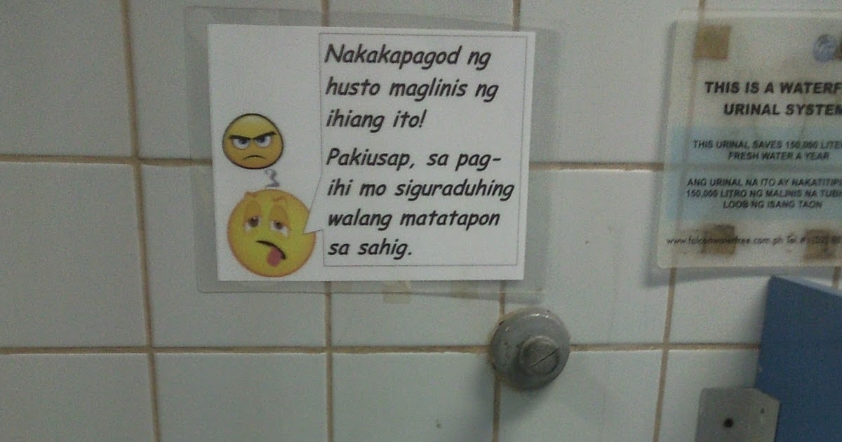 Humor & Horror: Shocking Reminder inside Men's Comfort Room!
