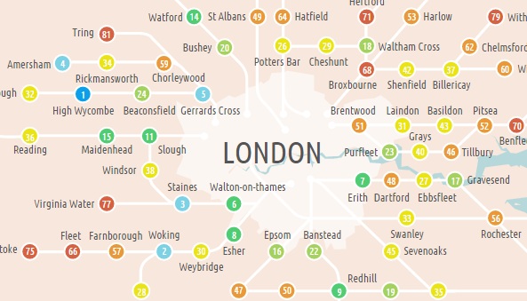 London's Best Commuter Towns ~ OUT OF HOUSE