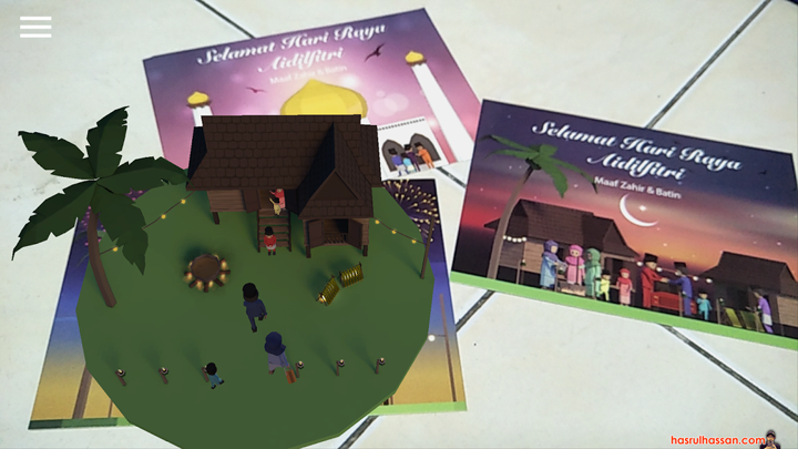 Poskad Animasi Hari Raya Aidilfitri dari Pos Malaysia