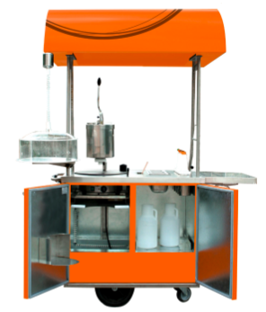 .: Crepe food cart, mobile food trolley