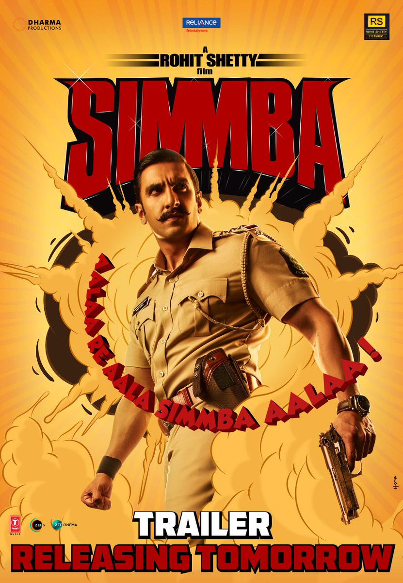 Simmba First Look Posters : Trailer out on 3rd December