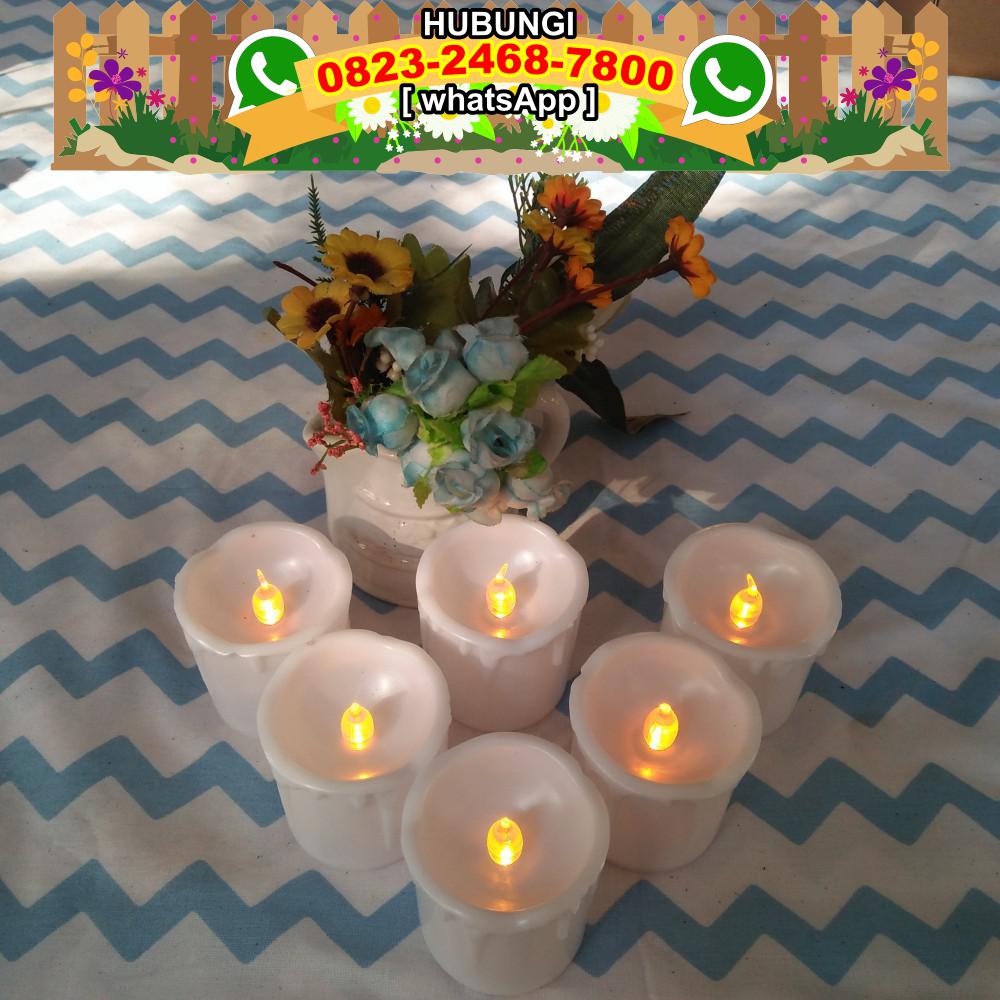Lilin Putih Elektrik LED | Souvenir Pernikahan