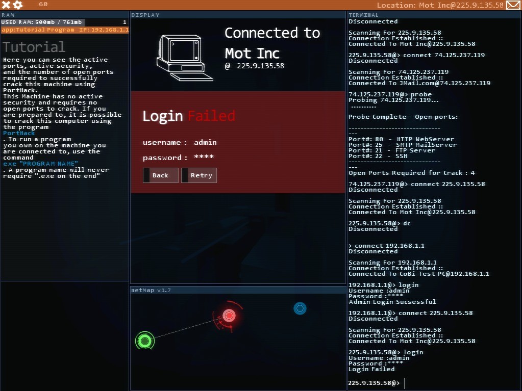 HACKNET :لعبة محاكاة لتعلم الإختراق مع اوامر لينكس حقيقية ~ جزيرة الالعاب