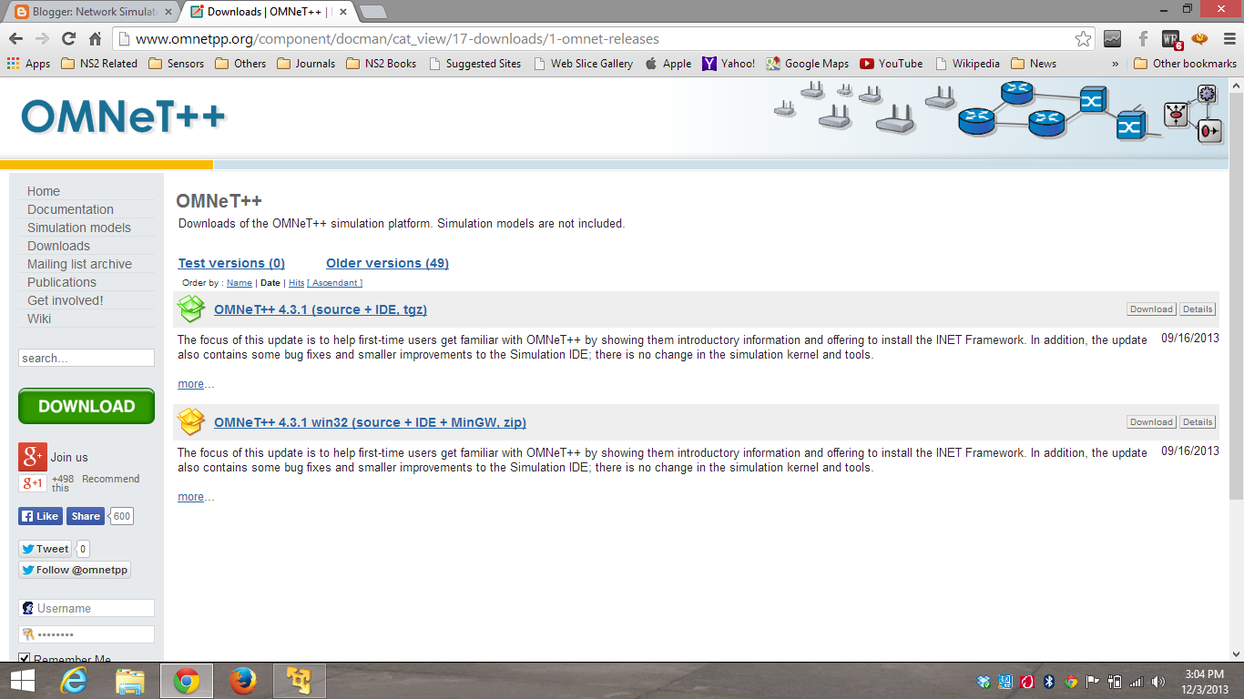 Installation of OMNeT++ in Windows 8 and Windows 7