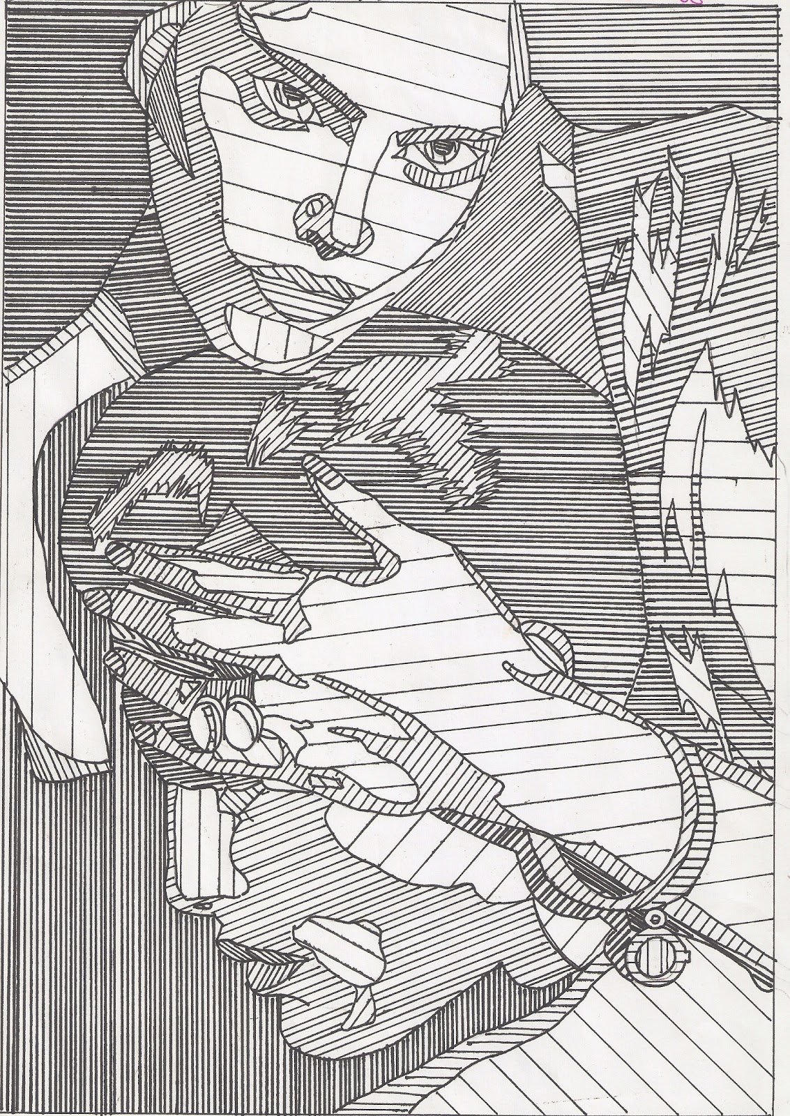 Elena Aznar: Dibujos de lineas rectas y curvas