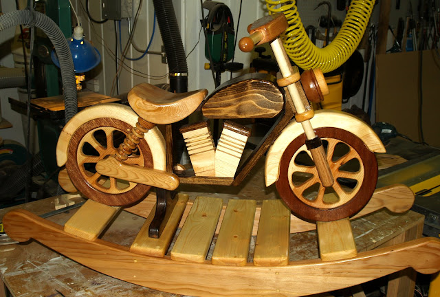 Woodworkin' & Good Eats: Motorcycle Rocker of Granddaughter's 2nd Birthday