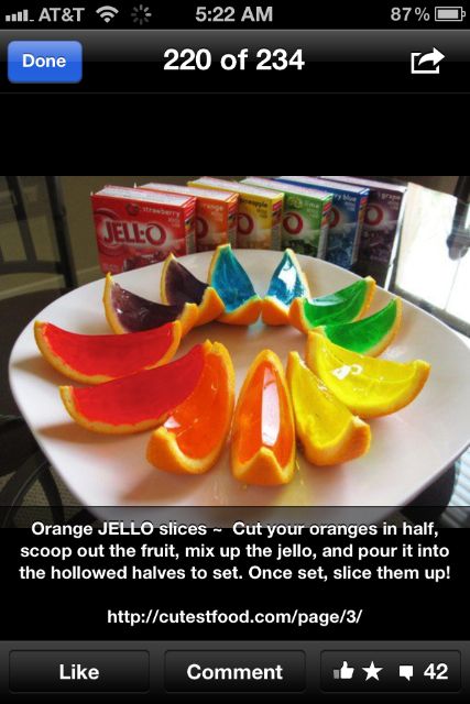 Life Sprinkled With Glitter: Homemade Jello Orange Smiles!