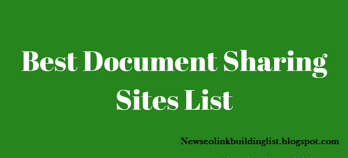 New SEO Link Building List | OffPage SEO List: Best Free Document ...
