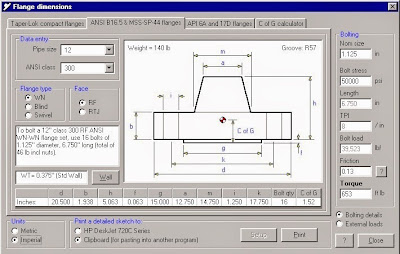 Subsea Engineering: free software for flange