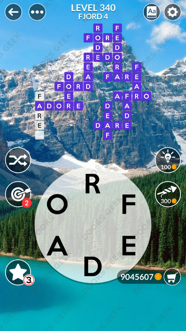 Wordscapes Level 340 Answers ~ Doors Geek