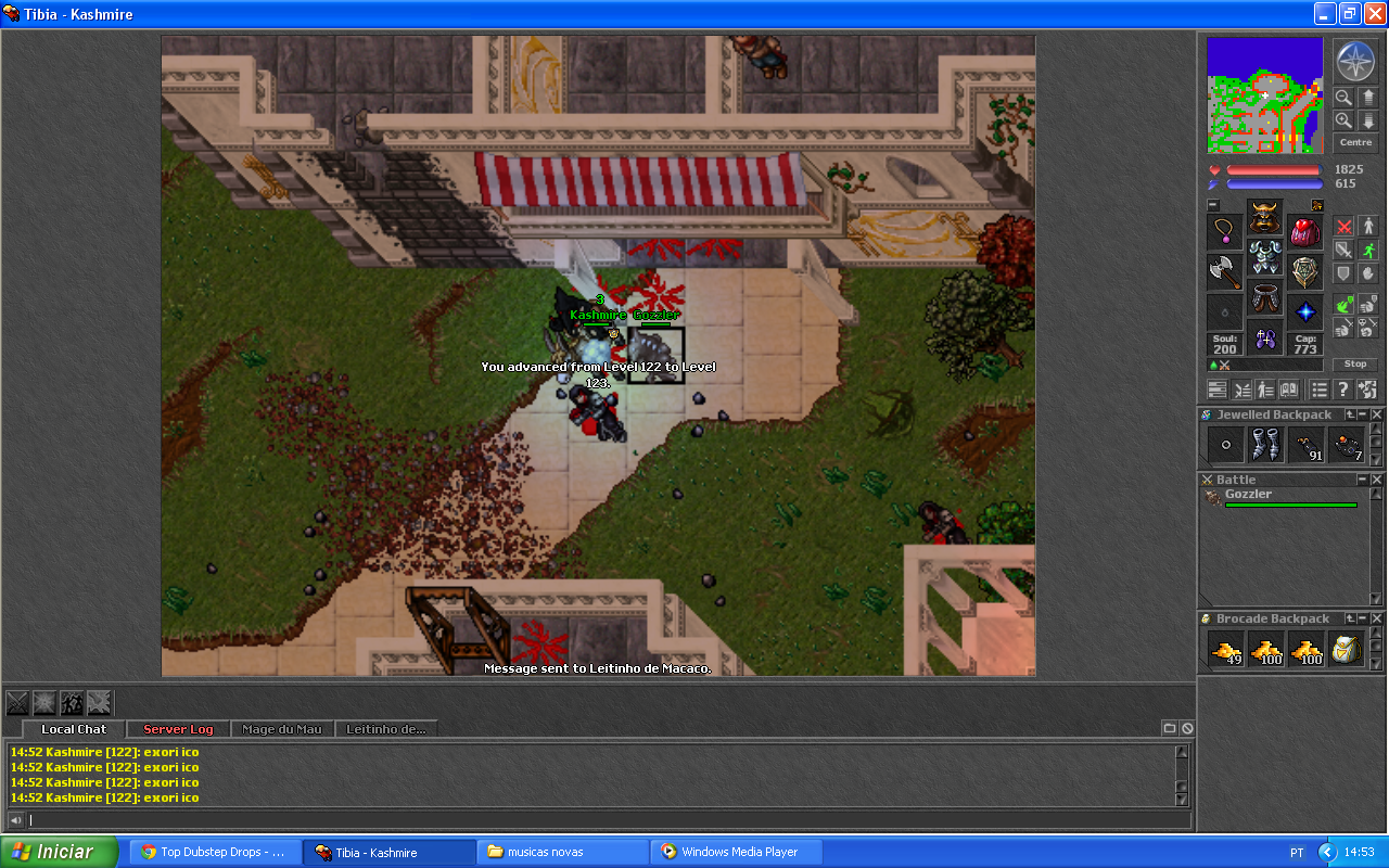 As melhores hunts do Tibia: Upando - level 120 ao 123