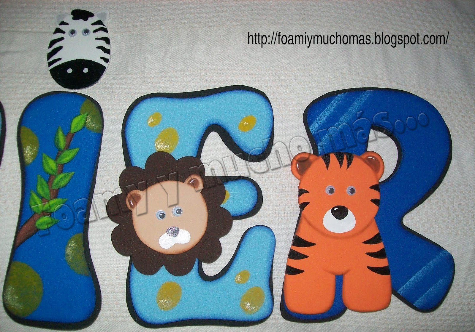 FOAMY Y MUCHO MAS...: Letras Decorativas Baby Safari