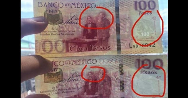 Alertan por billetes de 100 pesos falsos. #Entérate