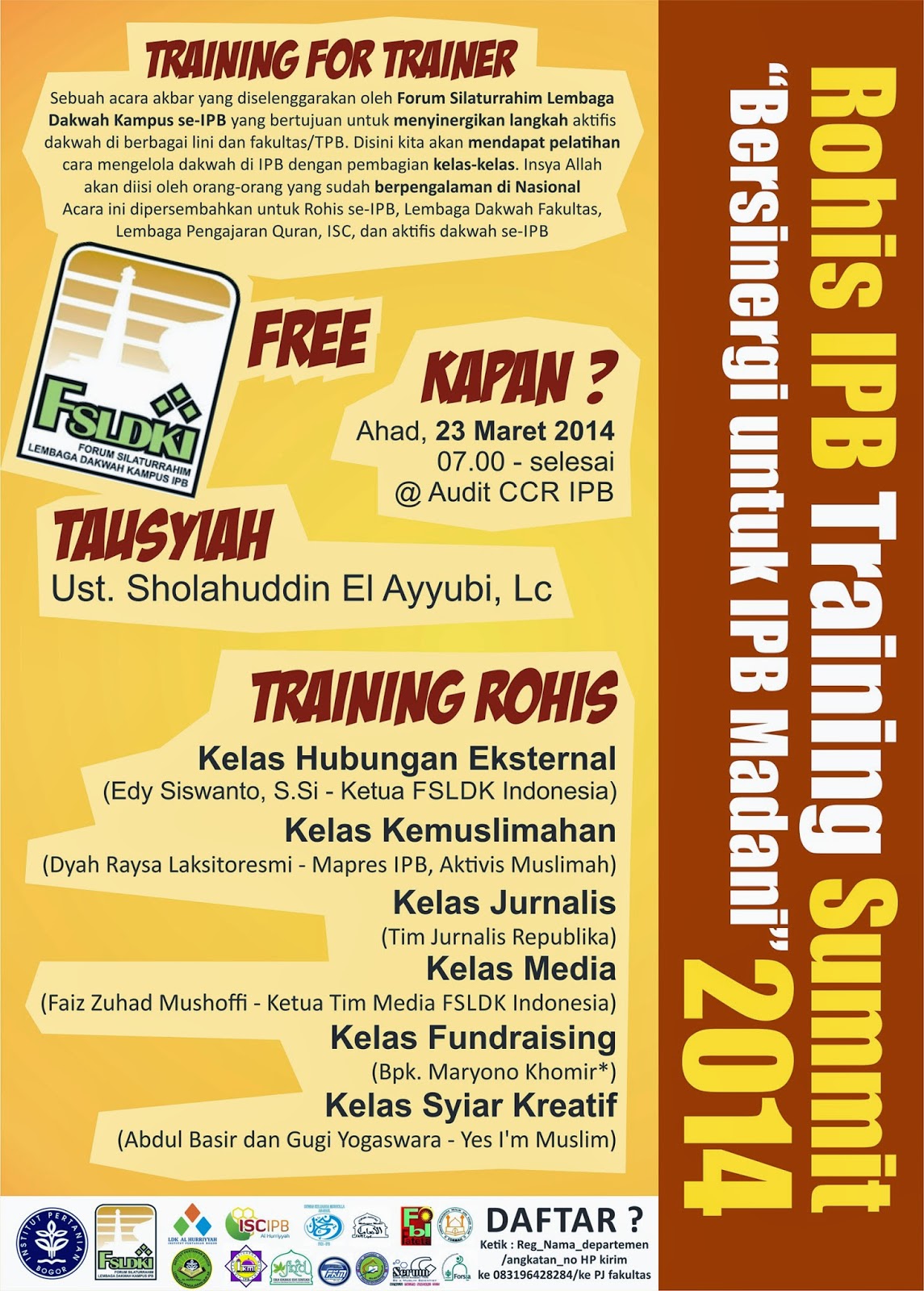 Poster Kegiatan - LDK Al-Hurriyyah IPB - In Action