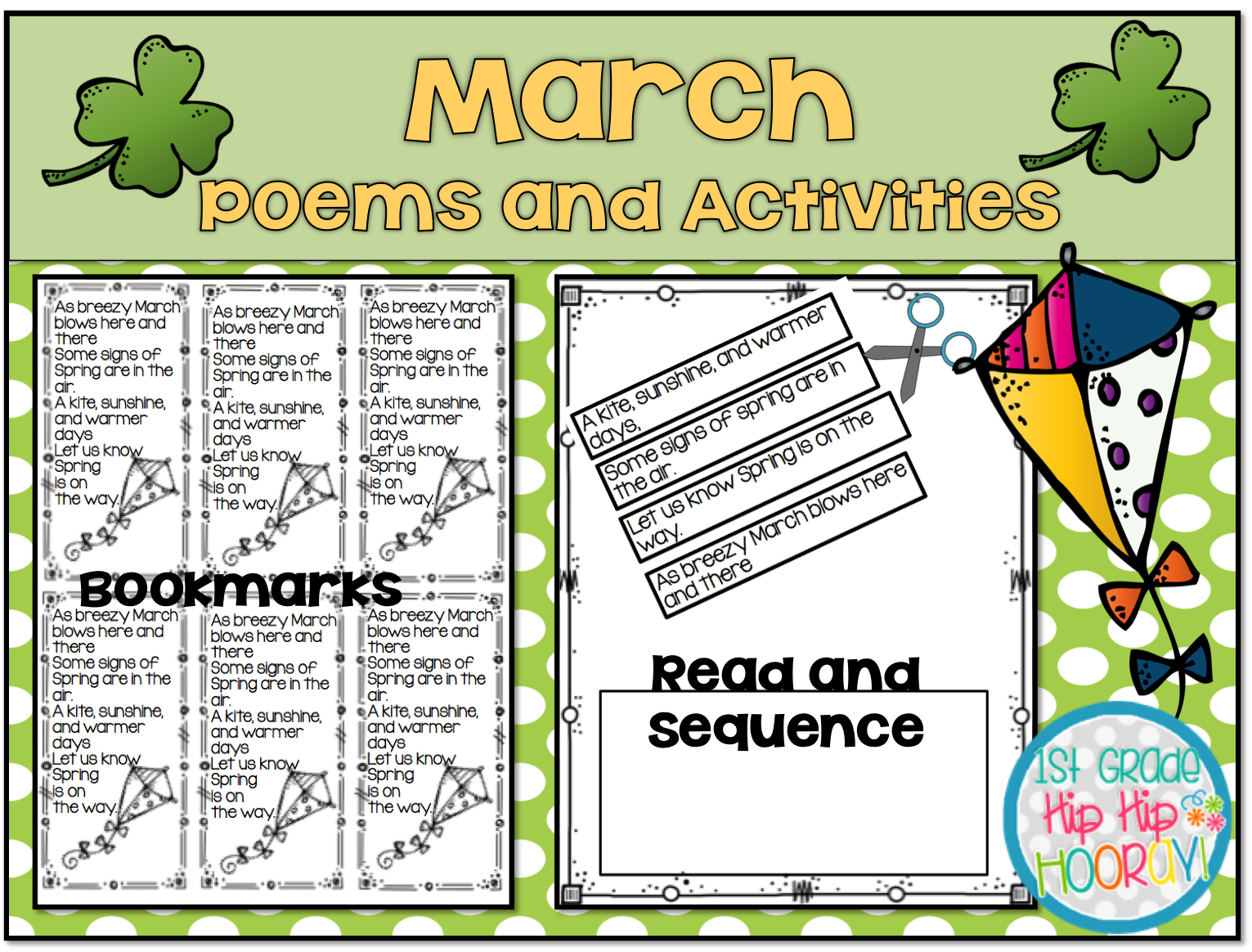 1st Grade Hip Hip Hooray!: March Poems and Activities