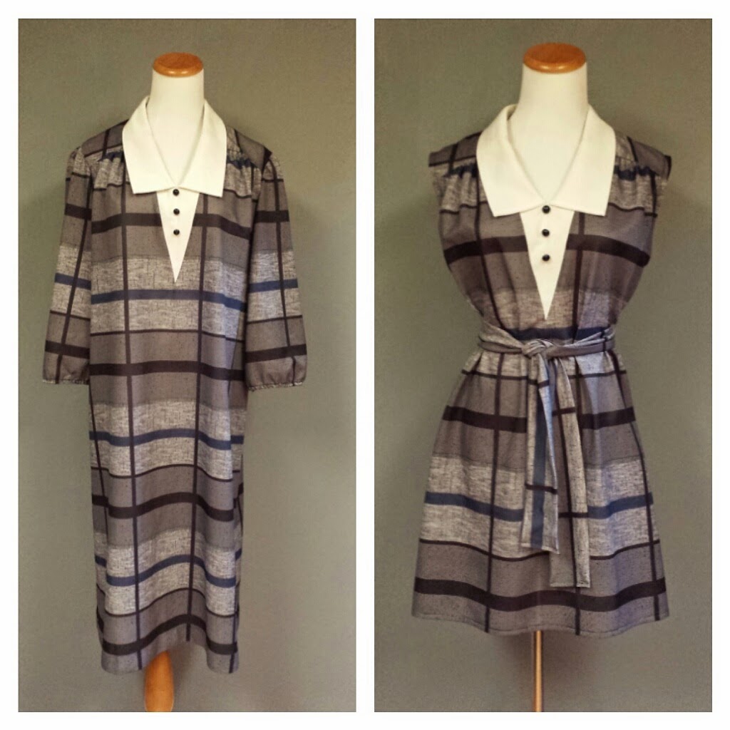 Refashion Co-op: Frumpy Plaid Dress Refashion