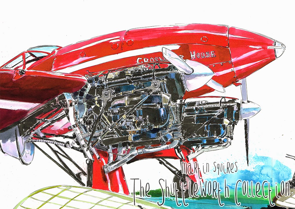 Martin Squires Automotive Illustration: Shuttleworth Collection Visit 2014