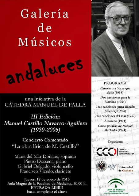 NOTICIAS Y EFEMERIDES MUSICALES Y DEL CINE: MANUEL CASTILLO, UN 01 DE ...