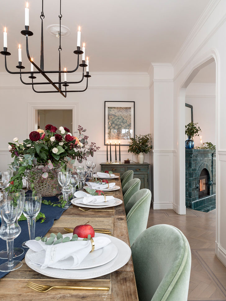 A Swedish home with a charming blend of rustic and elegant style