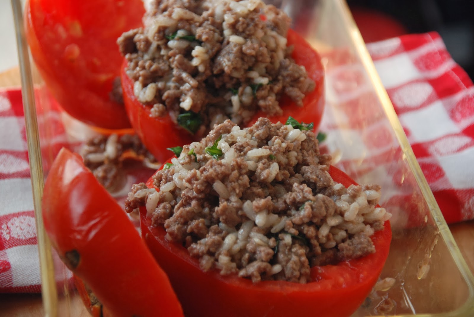 Baking and Creating with Avril: Risotto and Beef Stuffed Tomatoes