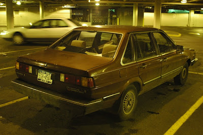 OLD PARKED CARS.: 1984 Volkswagen Quantum GL5 Sedan.