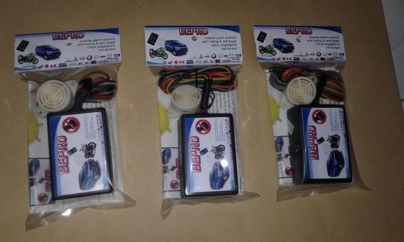 alarm motor remot android BEPRO, sensor sentuh, Smart key, flasher ...