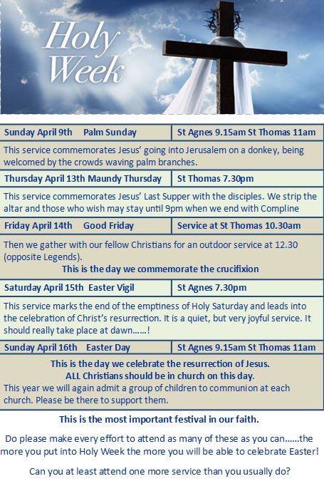 Parish of Leesfield: HOLY WEEK SERVICES