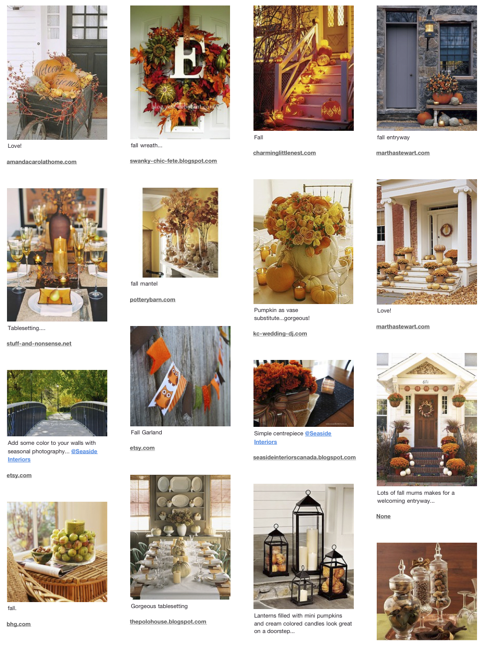 Seaside Interiors: Fun Fall ideas from Pinterest! :)