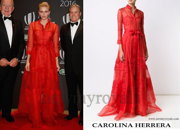 Princess Charlene at World Rugby Award 2016 ceremony