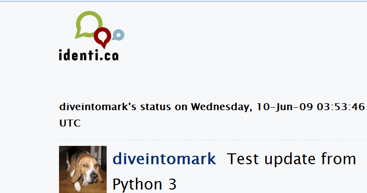 Dive Into Python3 日本語版ブログ: 第14章 HTTP Webサービス
