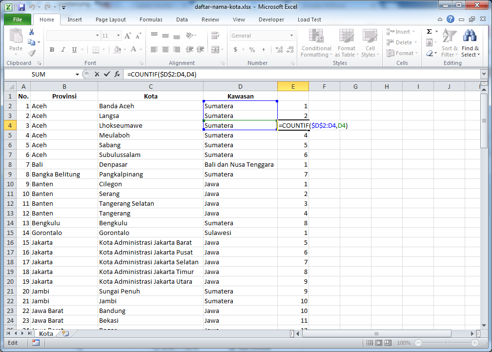 Cara mengatasi double data pada excel dengan menggunakan formula excel