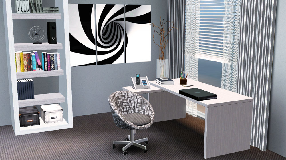 Corporation "SimsStroy": The Sims 3. Set furniture for office.