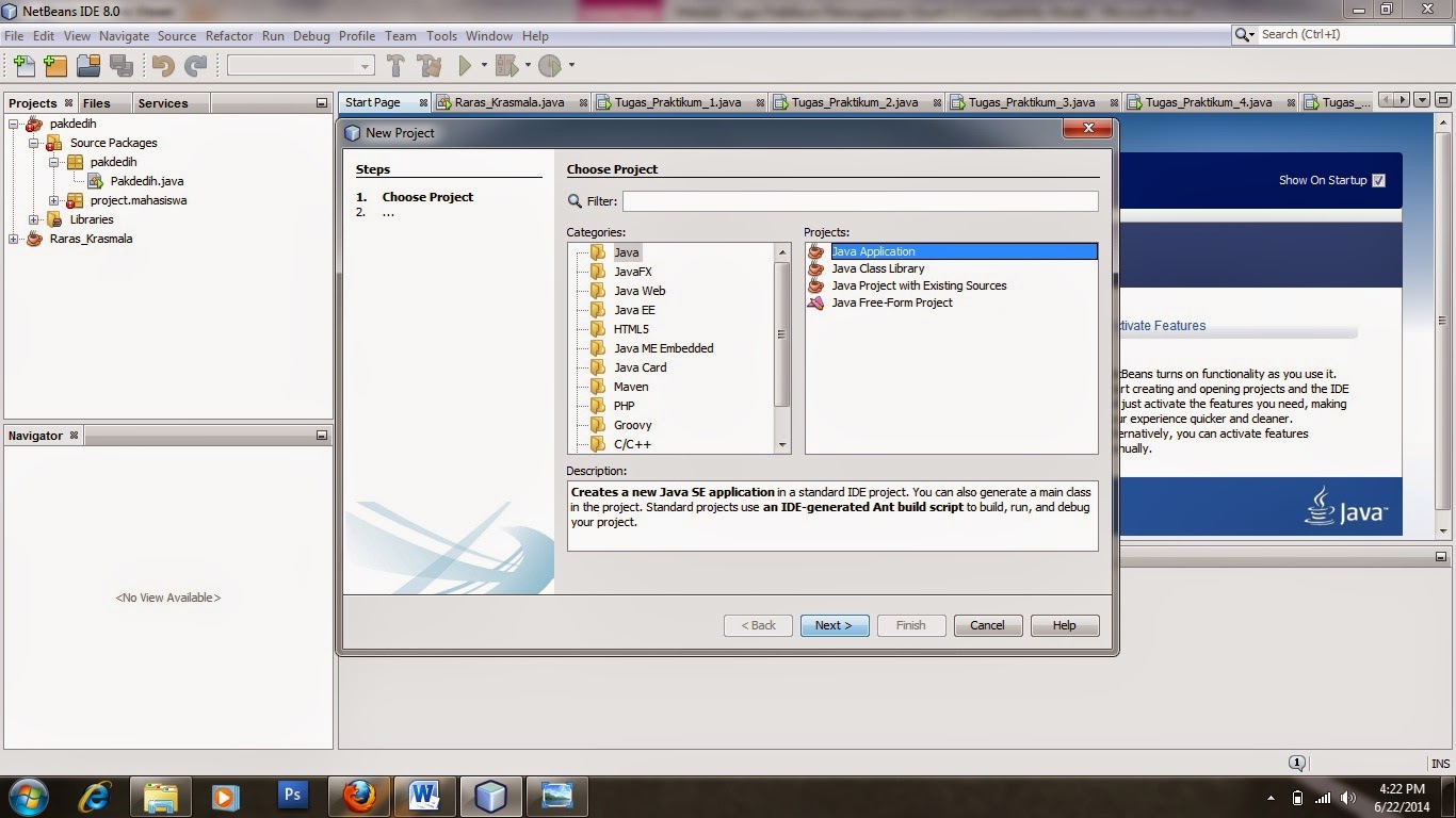 Seputar Pemrograman Visual: Tugas Praktikum 1 (Membuat Project di IDE ...