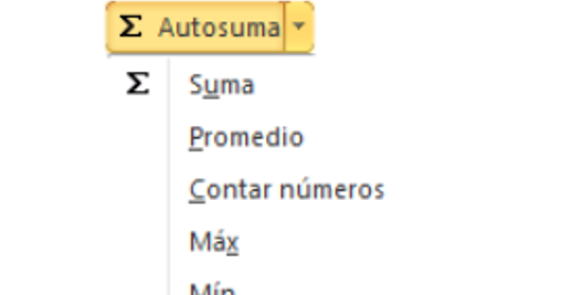 Excel, Una herramienta Confiable.: Autosuma y Funciones mas Frecuentes