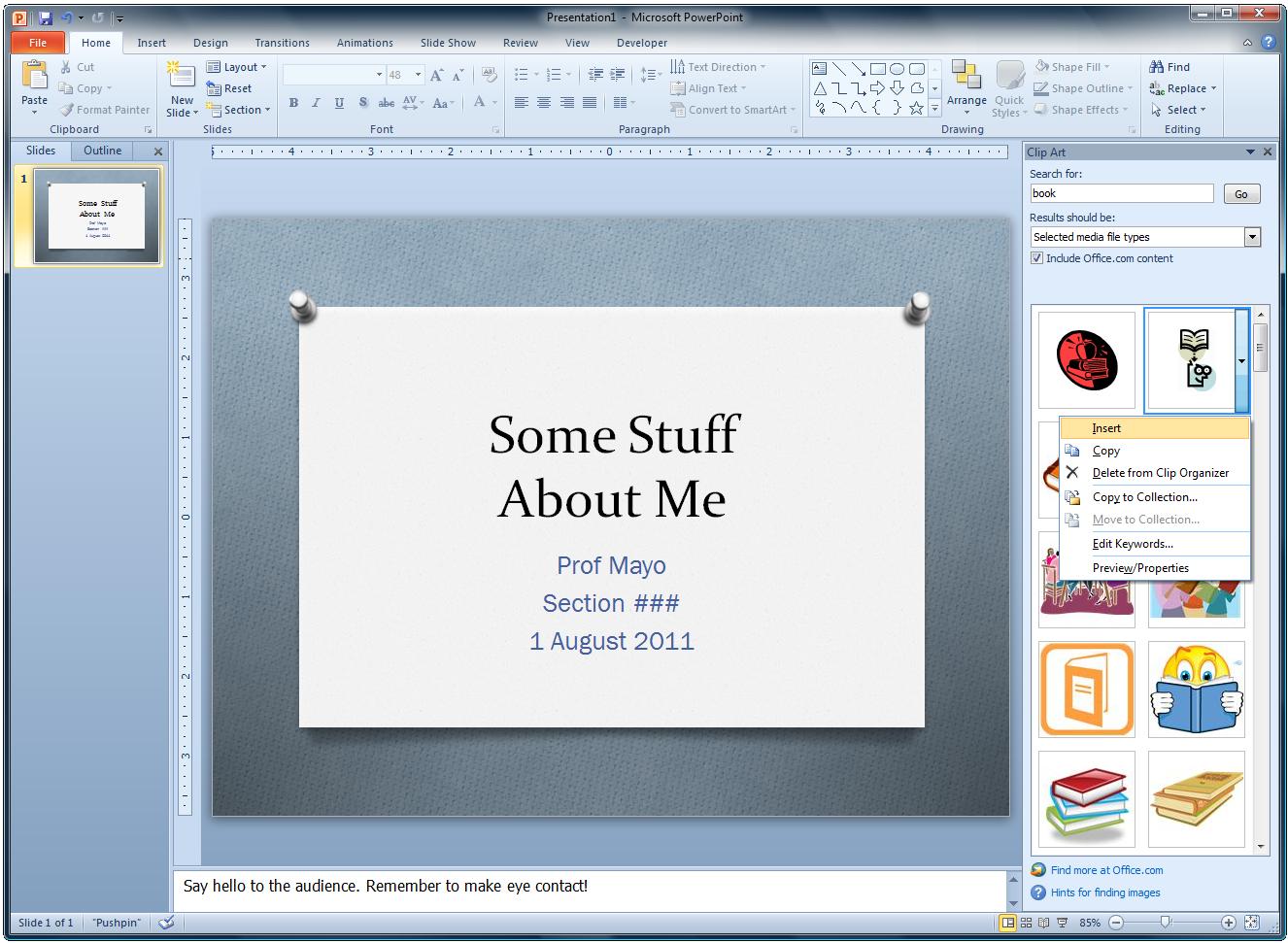 prof m's information technology: PowerPoint assignment