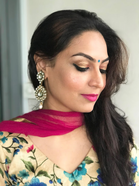 Colourful Indian Festive Makeup Look For Navratri