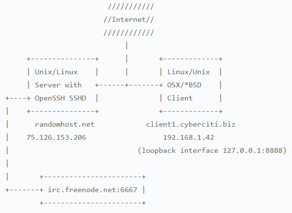 程式扎記: [Linux 文章收集] Set Up SSH Tunneling on a Linux / Unix / BSD Server To Bypass NAT
