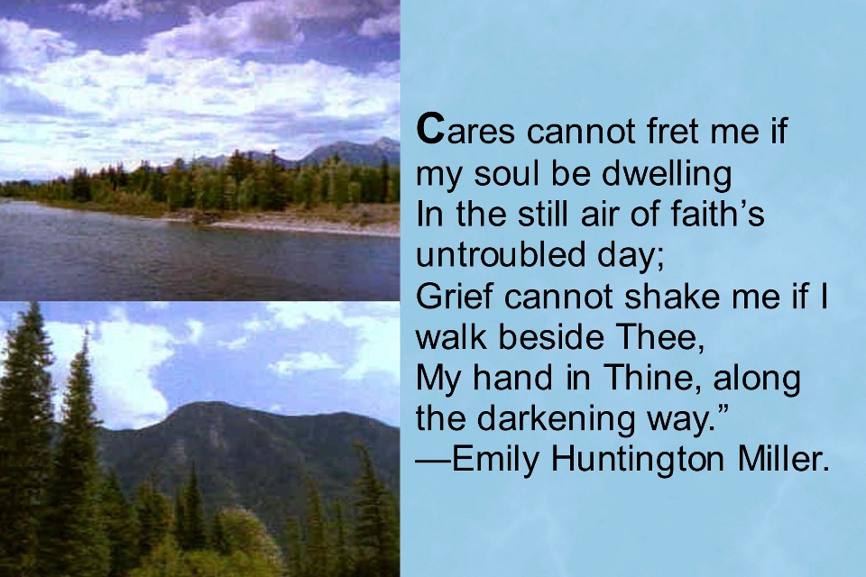 Drops of Joy and Sunshine: No Fretting.