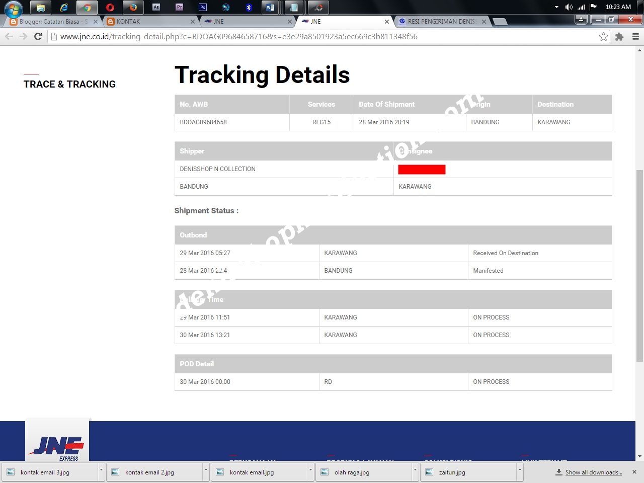 BAGAIMANA CARA CEK RESI JNE | Catatan Biasa