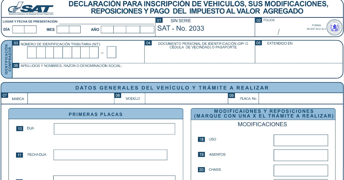 Formulario sat 2033 pdf - huseobcseo