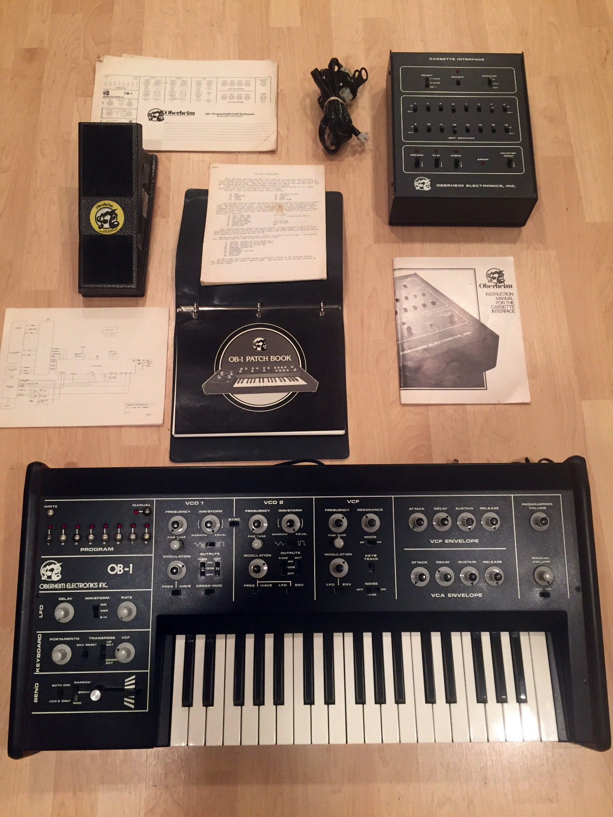 MATRIXSYNTH: Oberheim OB-1 Synthesizer Complete Set SNs 0134 & 0159