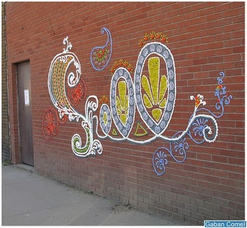 Lukisan Graffiti di Dinding Menggunakan Gula Icing - Gaban Comel