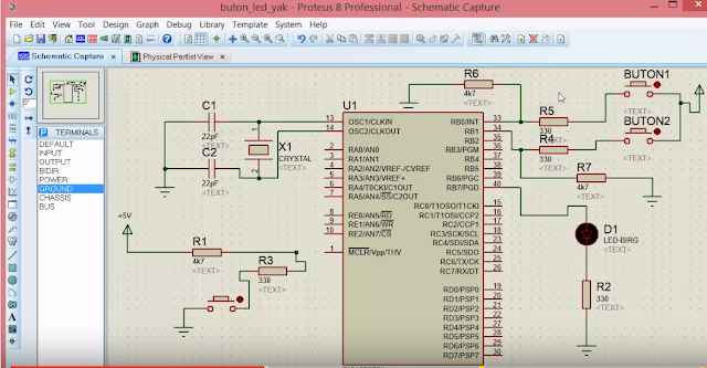 CCS C Buton İle Led Kontrol