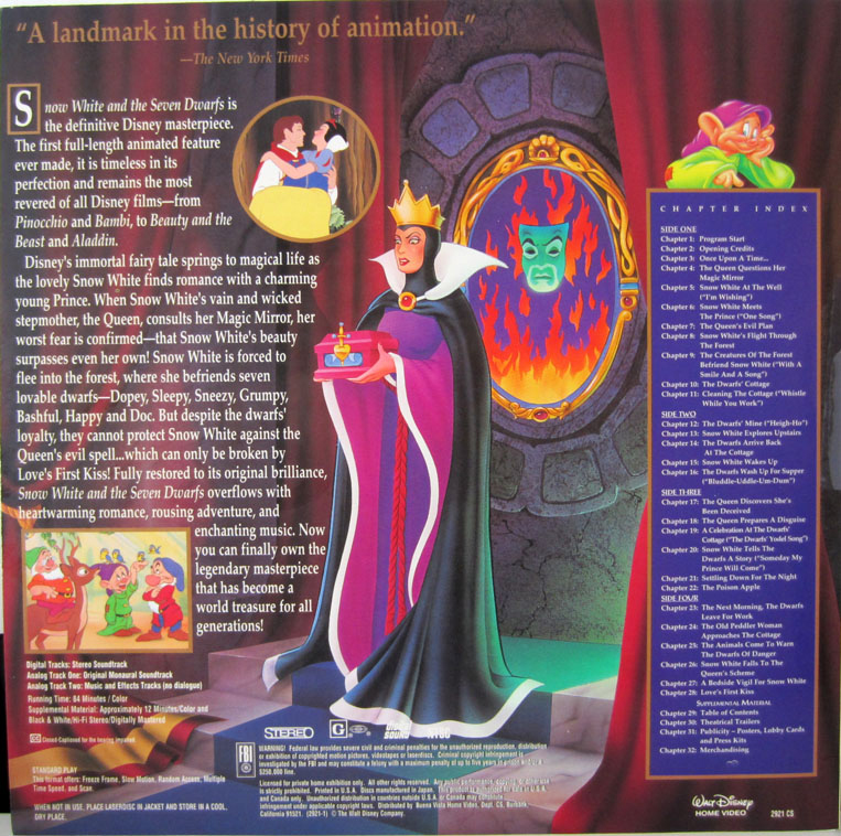 Filmic Light - Snow White Archive: 1994 Snow White Home Video ...