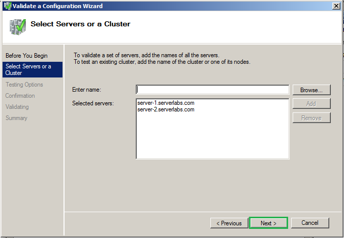 Server Labs: How to install and configure windows failover clustering in windows server 2008/R2