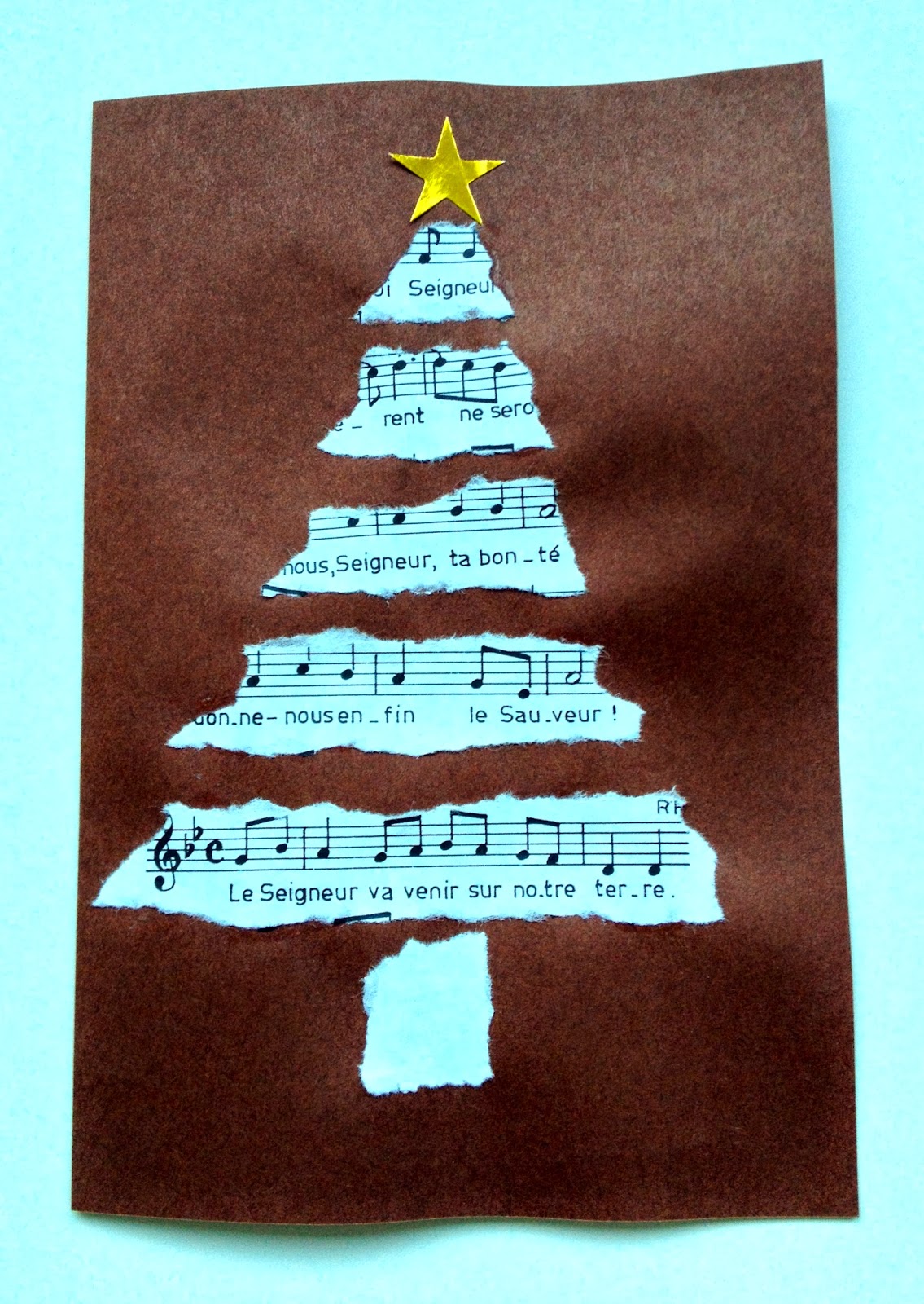 Carte de Noël avec partition / Hymnbook Christmas card
