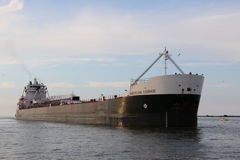 Michigan Exposures: The American Courage Entering the Cuyahoga River